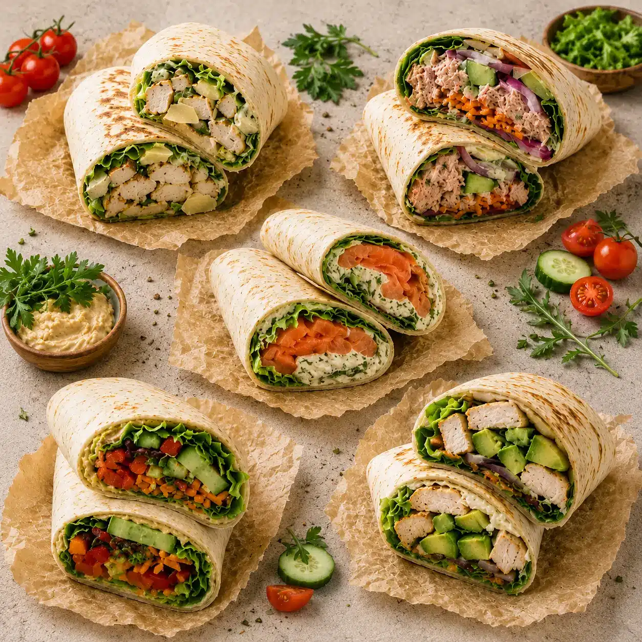 5 Wraps Frais à Emporter : Mes Recettes Préférées pour des Déjeuners ...