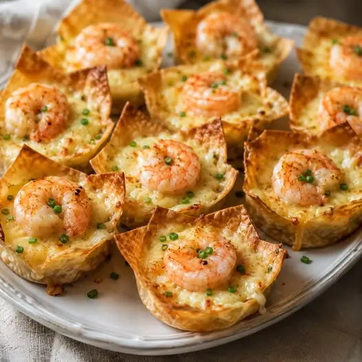 Coupes Wonton de Crevettes au Fromage Croustillantes : La Bouchée ...